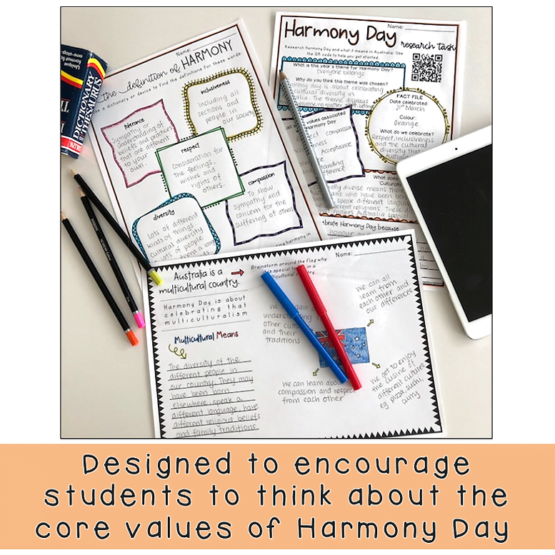 Harmony Day Pack | Years 5-6 – Rainbow Sky Creations AU
