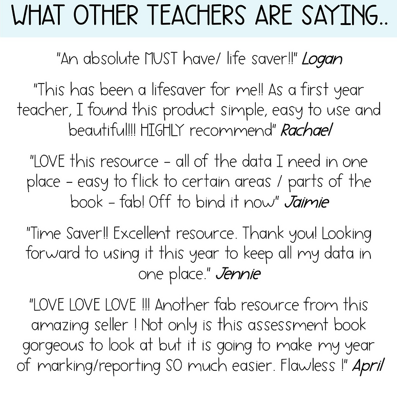 Teacher Assessment Book - Assessment Binder(Editable) – Rainbow Sky ...