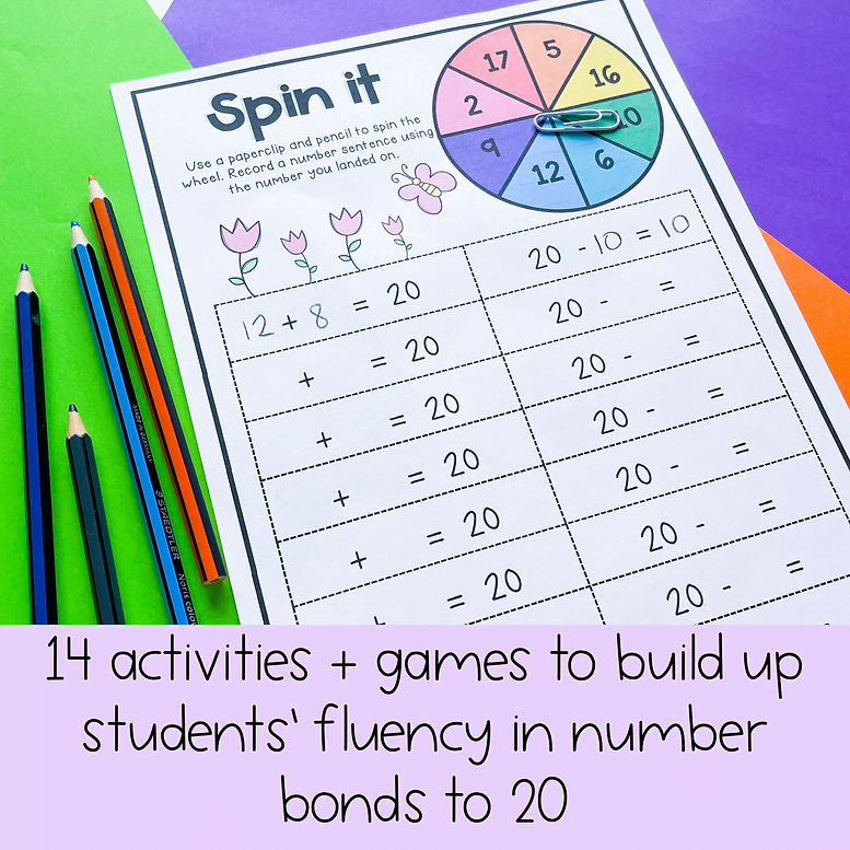 Addition & Subtraction To 20 Activities - Friends To 20 [Digital & Pri ...