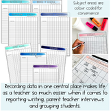 Teacher Assessment Book - Assessment Binder(Editable) – Rainbow Sky ...