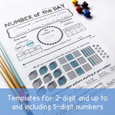 Number Of The Day Templates - Number Sense To 6-Digit – Rainbow Sky ...