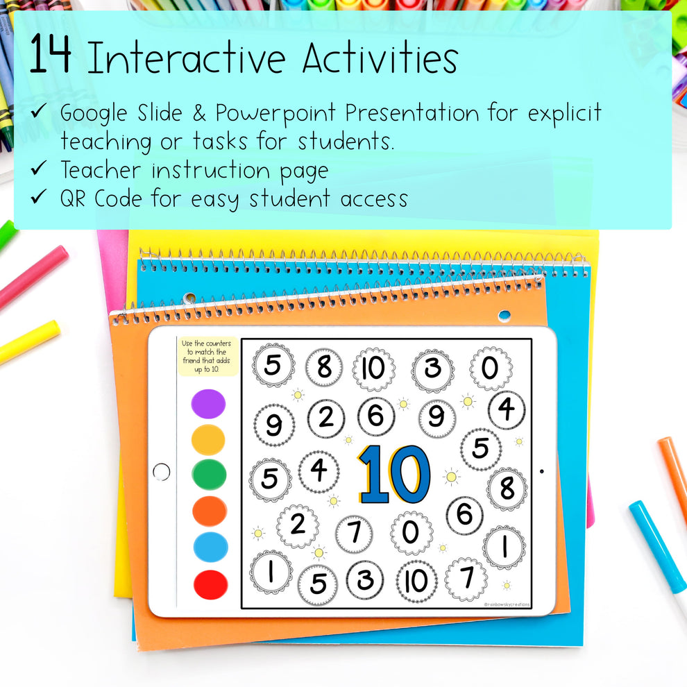 Friends Of 10 | Addition & Subtraction [Digital] – Rainbow Sky Creations AU