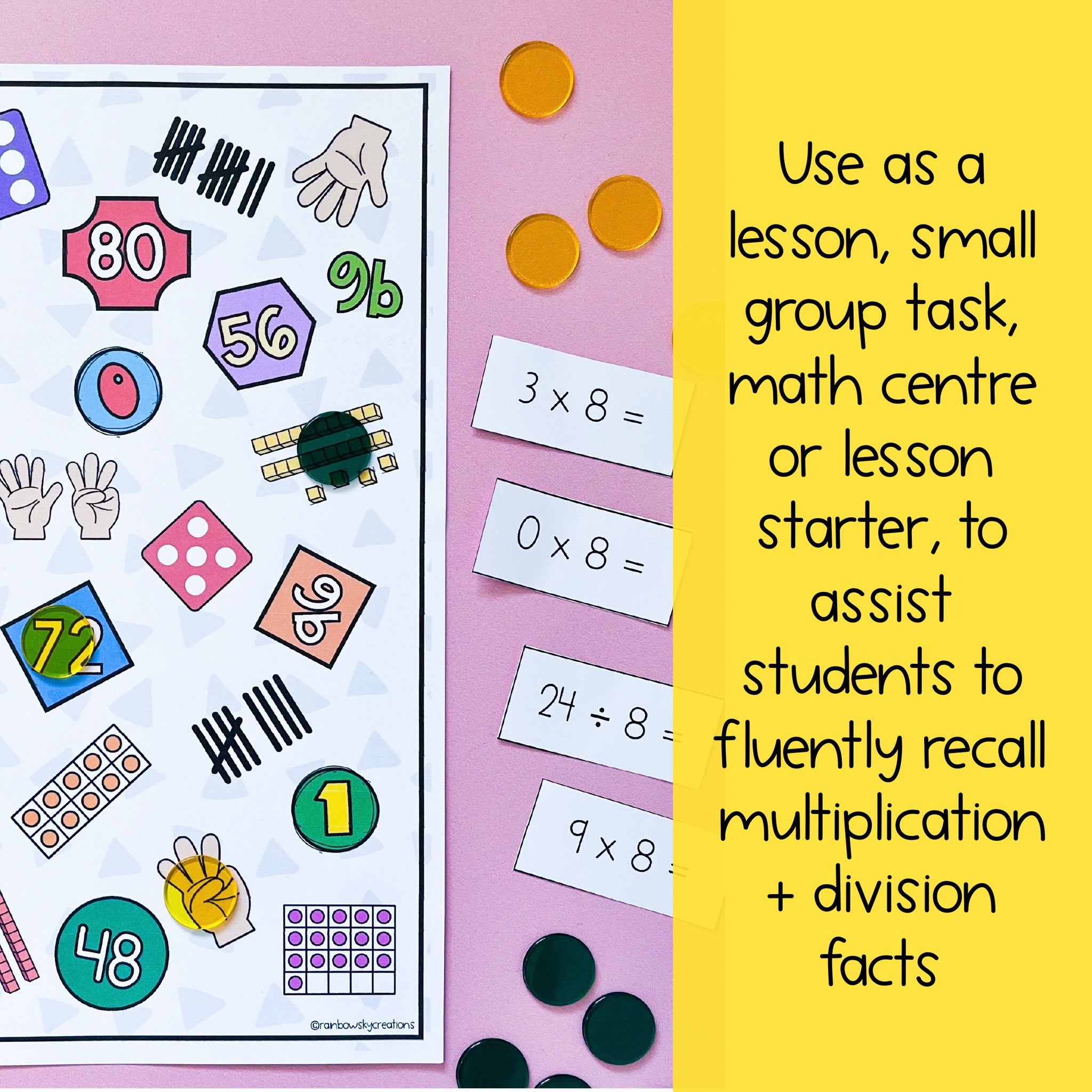 Spot The Number Games - Multiplication & Division Facts – Rainbow Sky ...